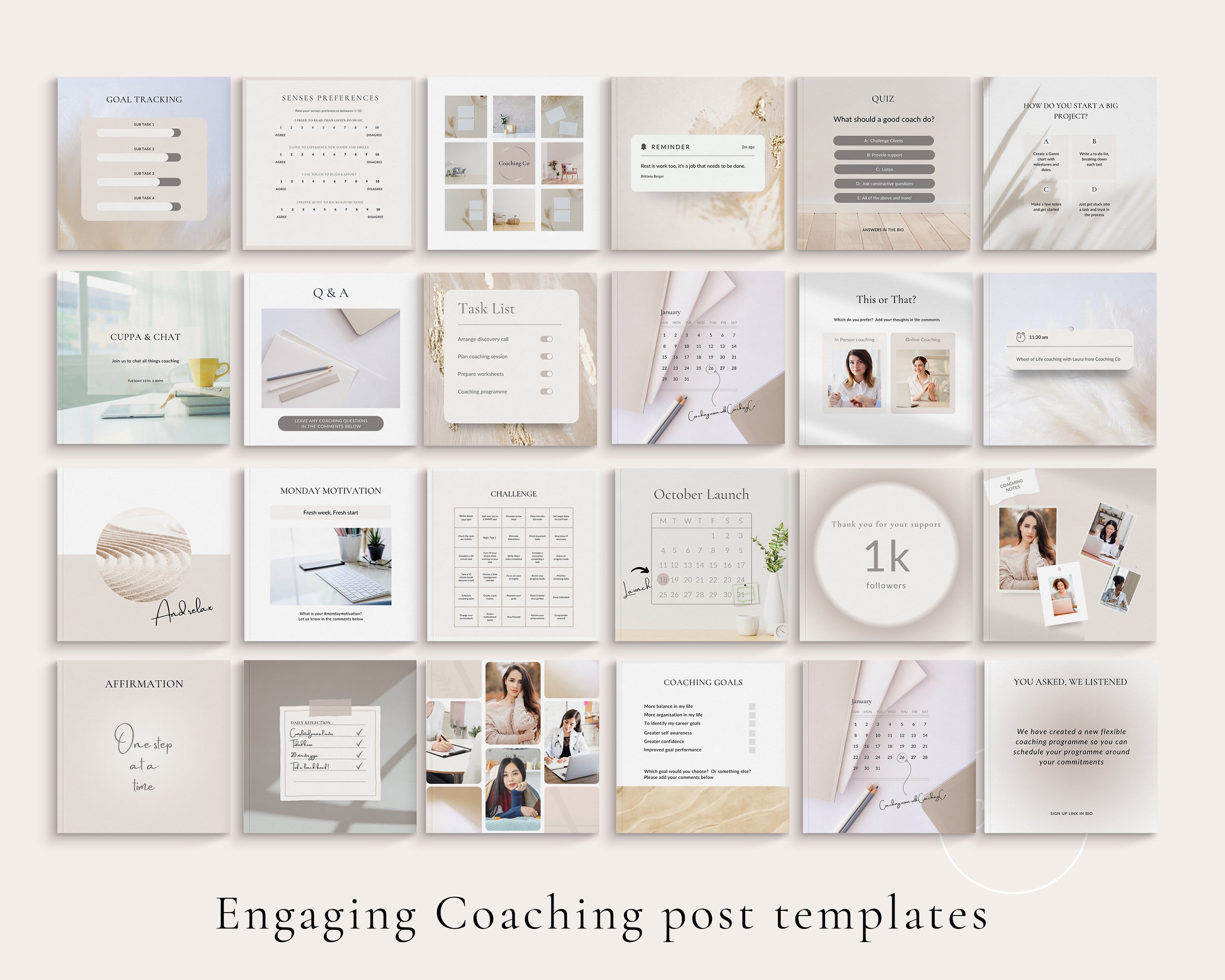 Coaching Instagram Templates, Life Coach Instagram Templates, Coach ...