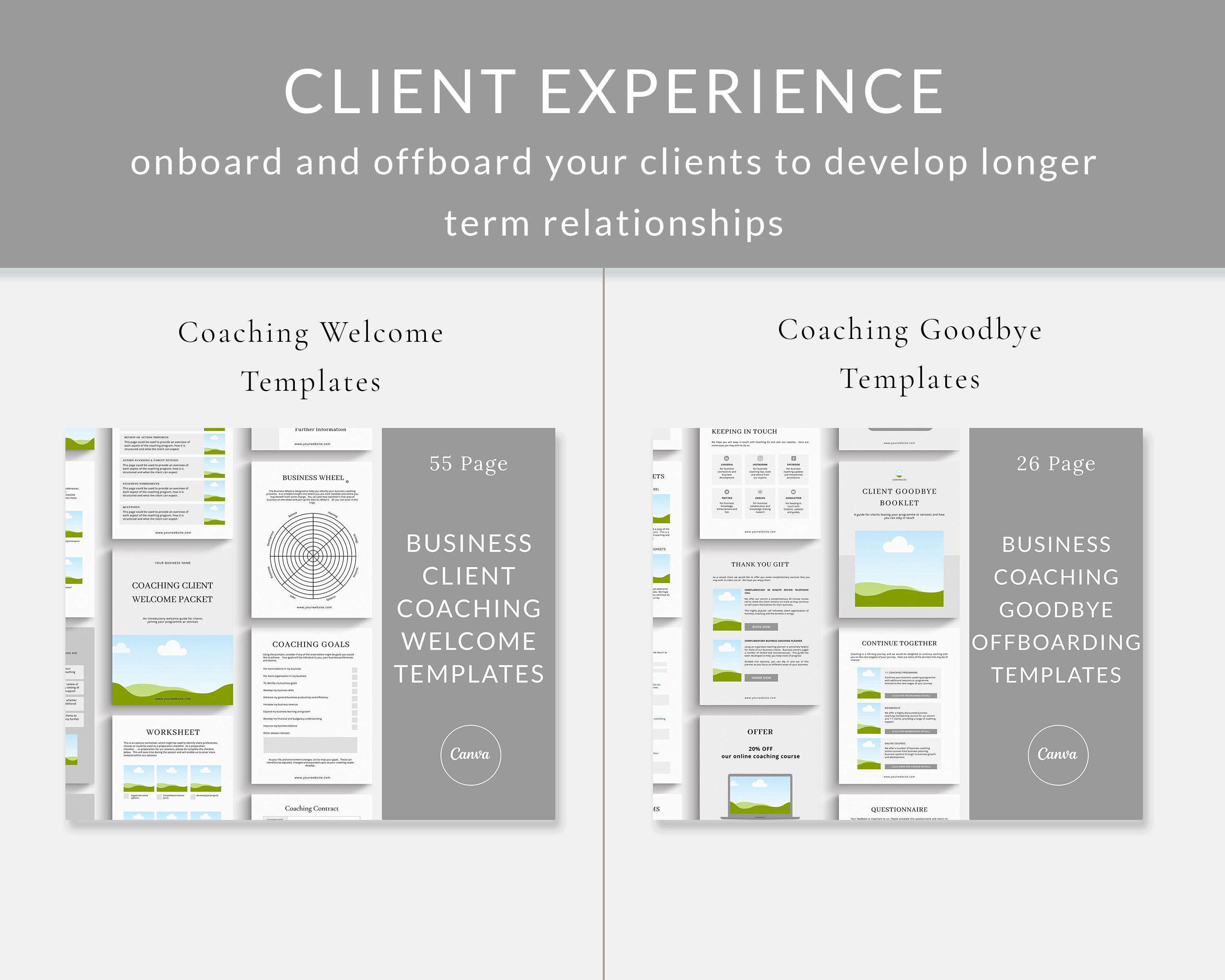 Business Coaching Templates Bundle, Canva Templates, Coaching Business ...