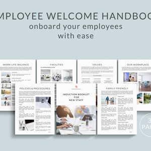 Employee Welcome Package, Employee Onboarding Canva Template, Editable Employee Handbook, Small ...