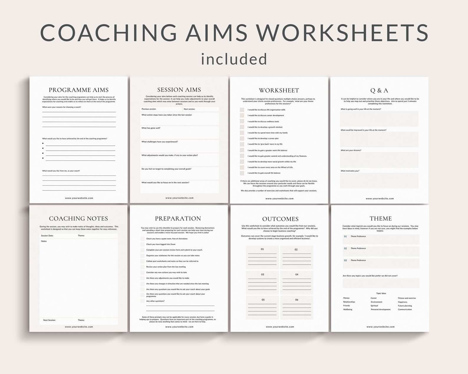 Coaching Worksheet Canva Templates, Coaching Workbook, Canva Coaching ...