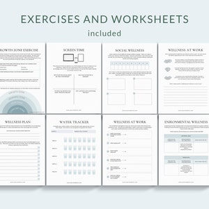Wellness Coaching Worksheets Canva Templates, Wellness Business, Health ...