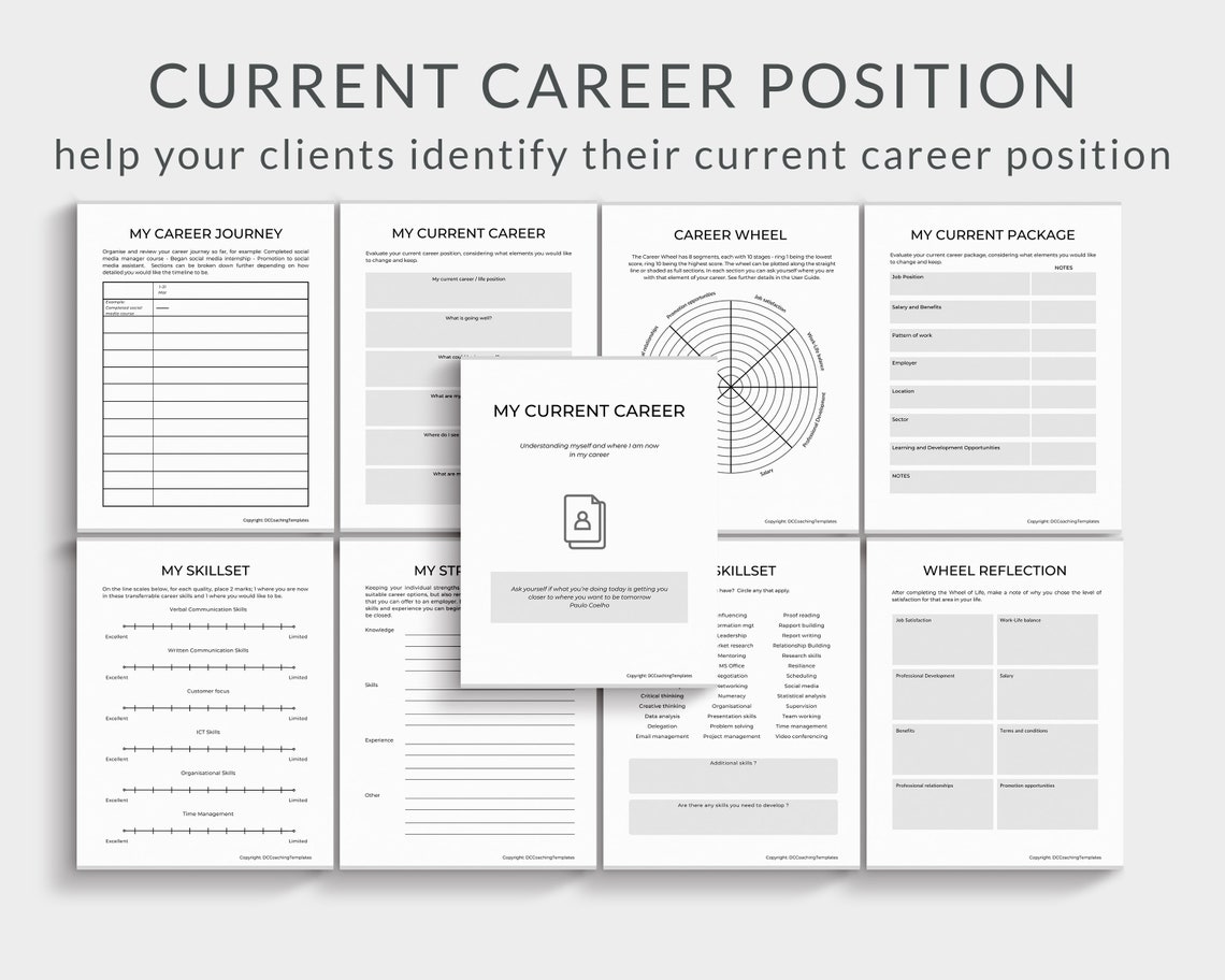 Career Planner Career Plan Template Career Planning Tools - Etsy UK