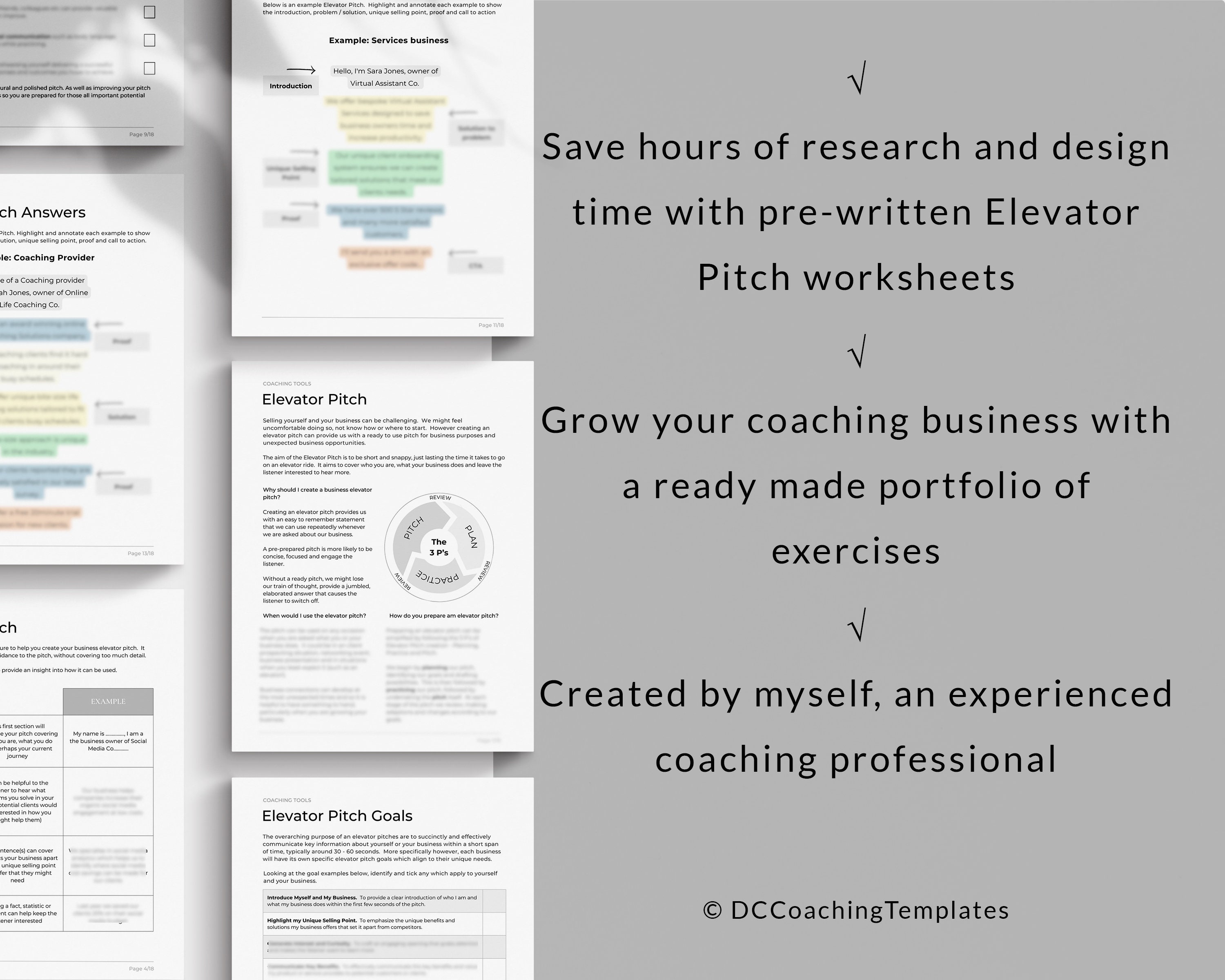 Elevator Pitch Coaching Worksheets, Elevator Pitch Examples, Elevator ...
