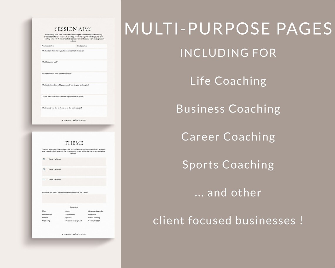 Coaching Client Intake Forms, Business Canva Template (20 Page) - Etsy