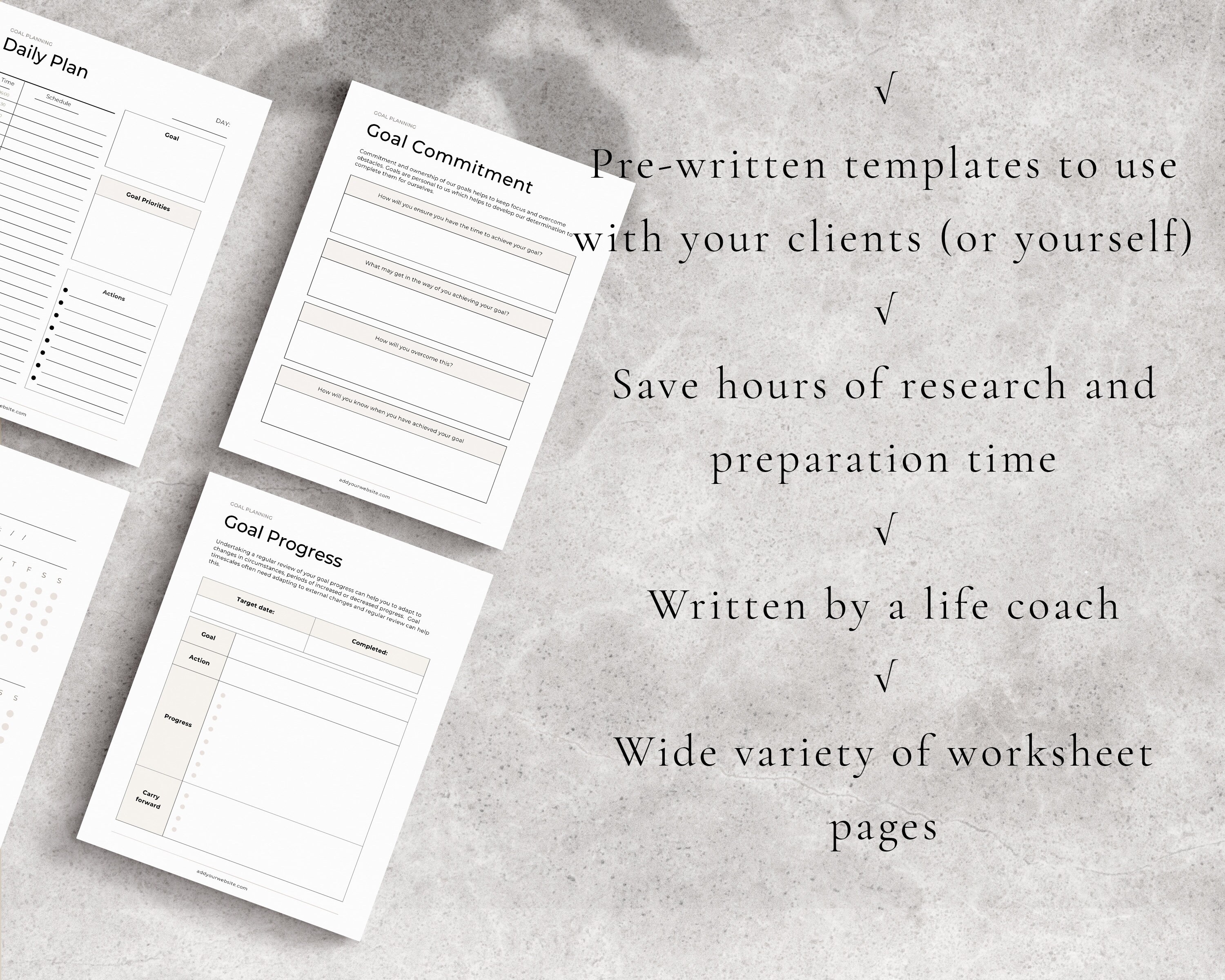 Goal Planner Worksheets, Canva Template, Goal Planning Worksheets, Goal ...