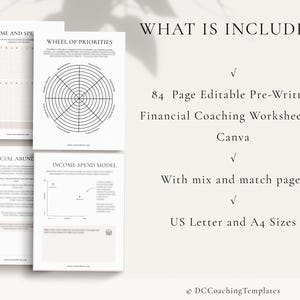 Financial Coaching Worksheet Templates, Finance Coach Canva Templates ...