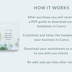 Wellness Coaching Worksheets Canva Templates, Wellness Business, Health ...