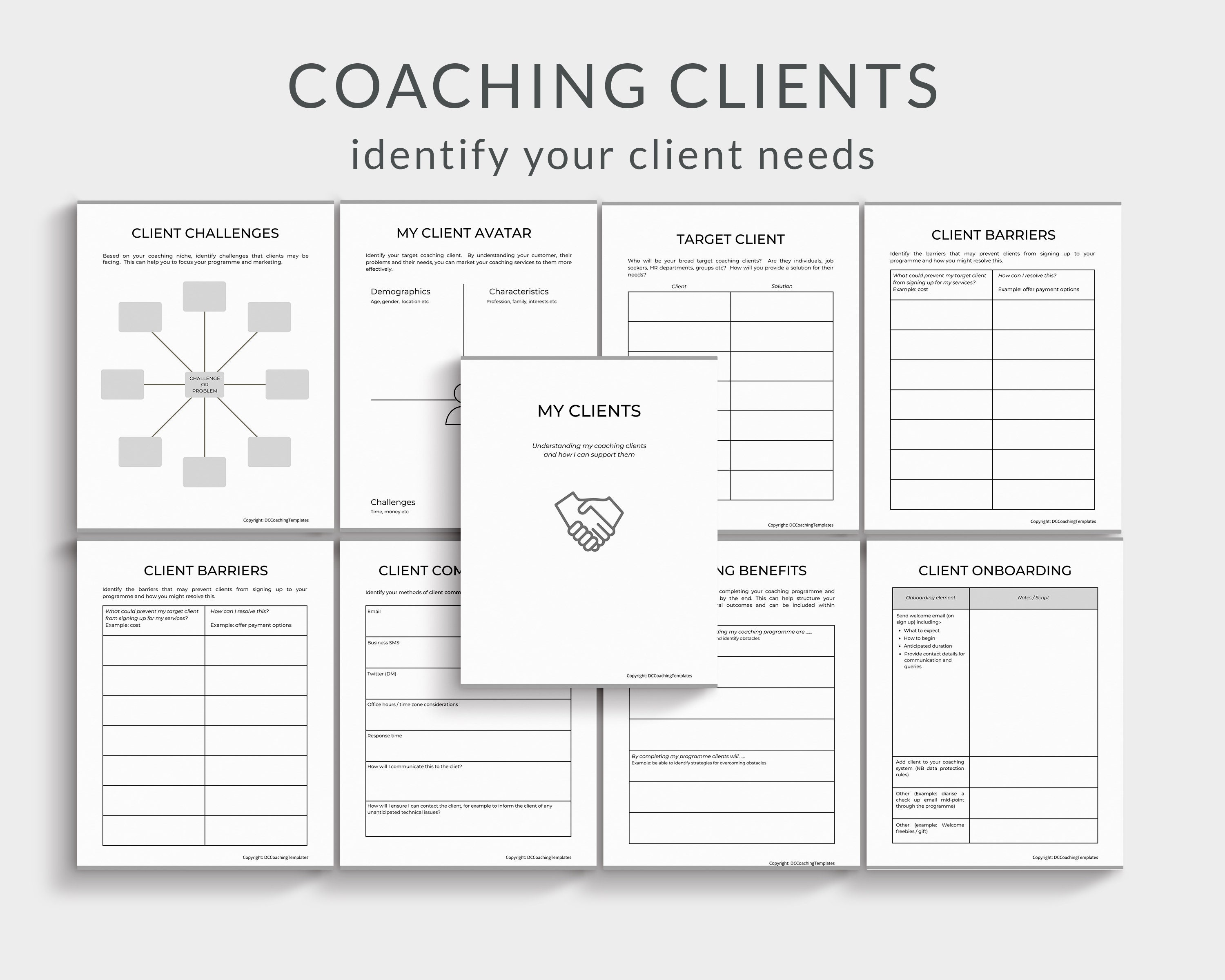 Coaching Planner, Coaching Business Planner Template Canva, Life Coach ...