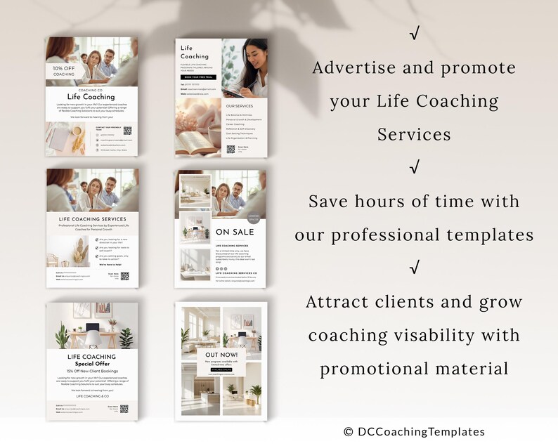 Life Coach Flyer Templates Canva, Life Coaching Business Leaflet Design ...