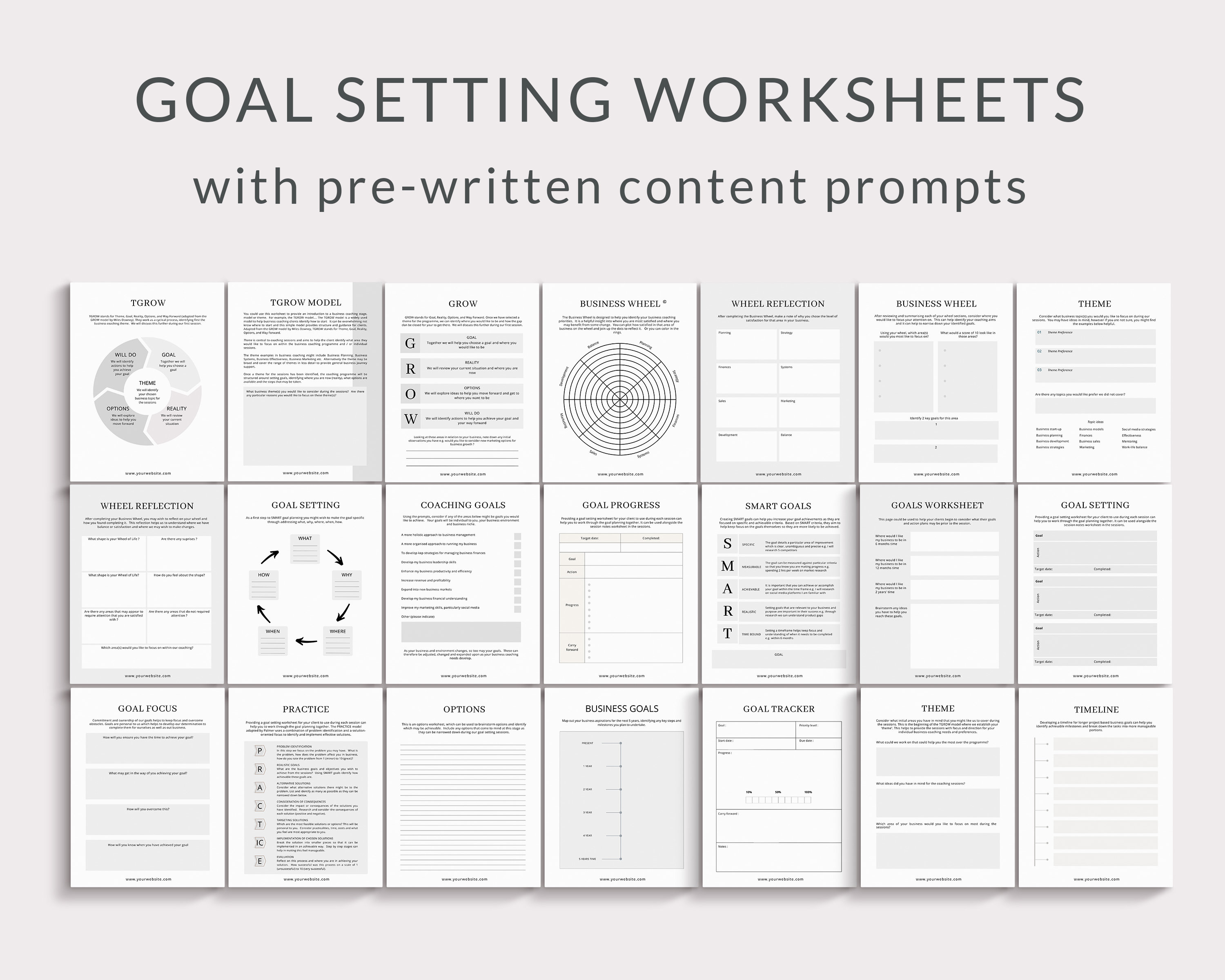 Business Coaching Worksheet Templates, Canva Workbook (digital Download ...