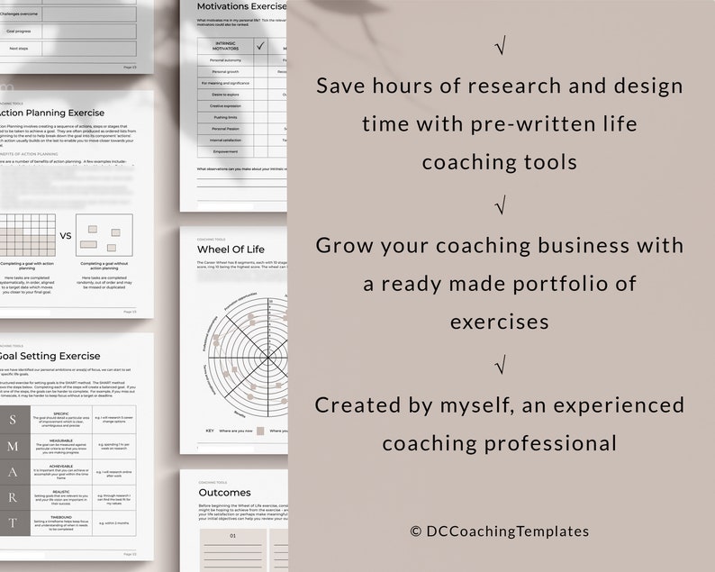 Life Coaching Templates Bundle, Life Coaching Toolkit, Coaching Session ...