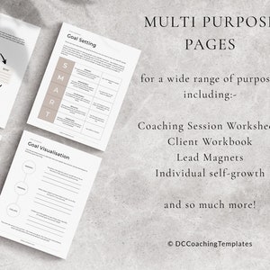 Goal Planner Worksheets, Canva Template, Goal Planning Worksheets, Goal ...