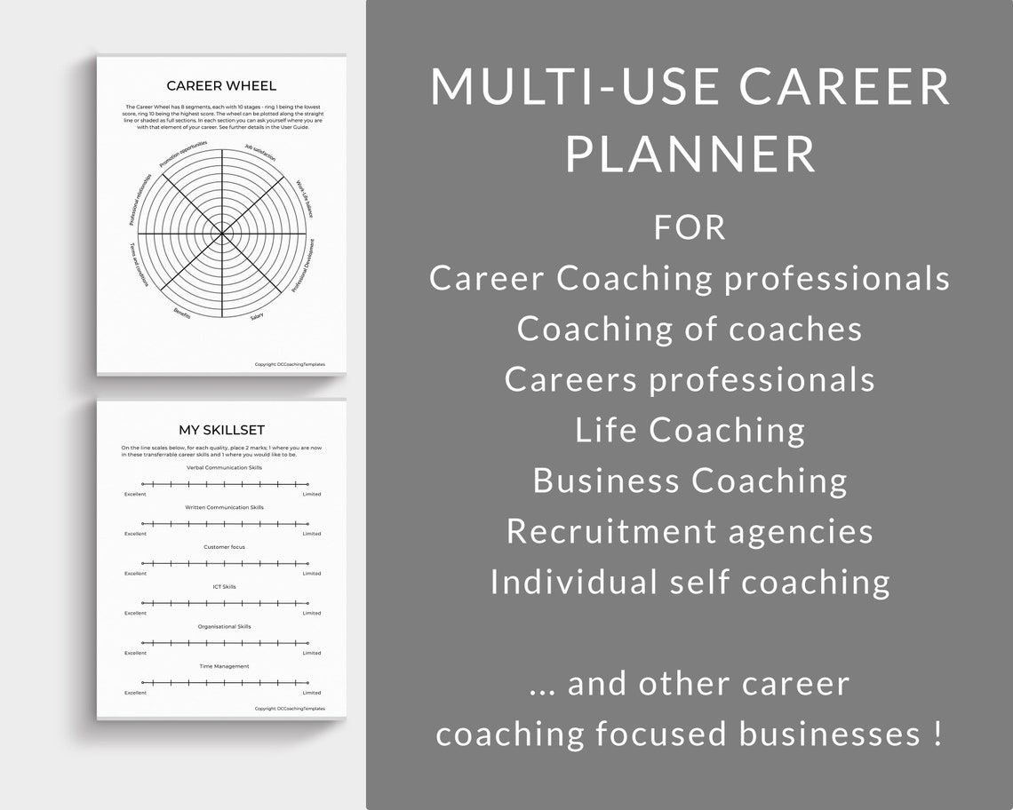 72 Page Career Planner Template, Coaching Business (canva) - Etsy UK