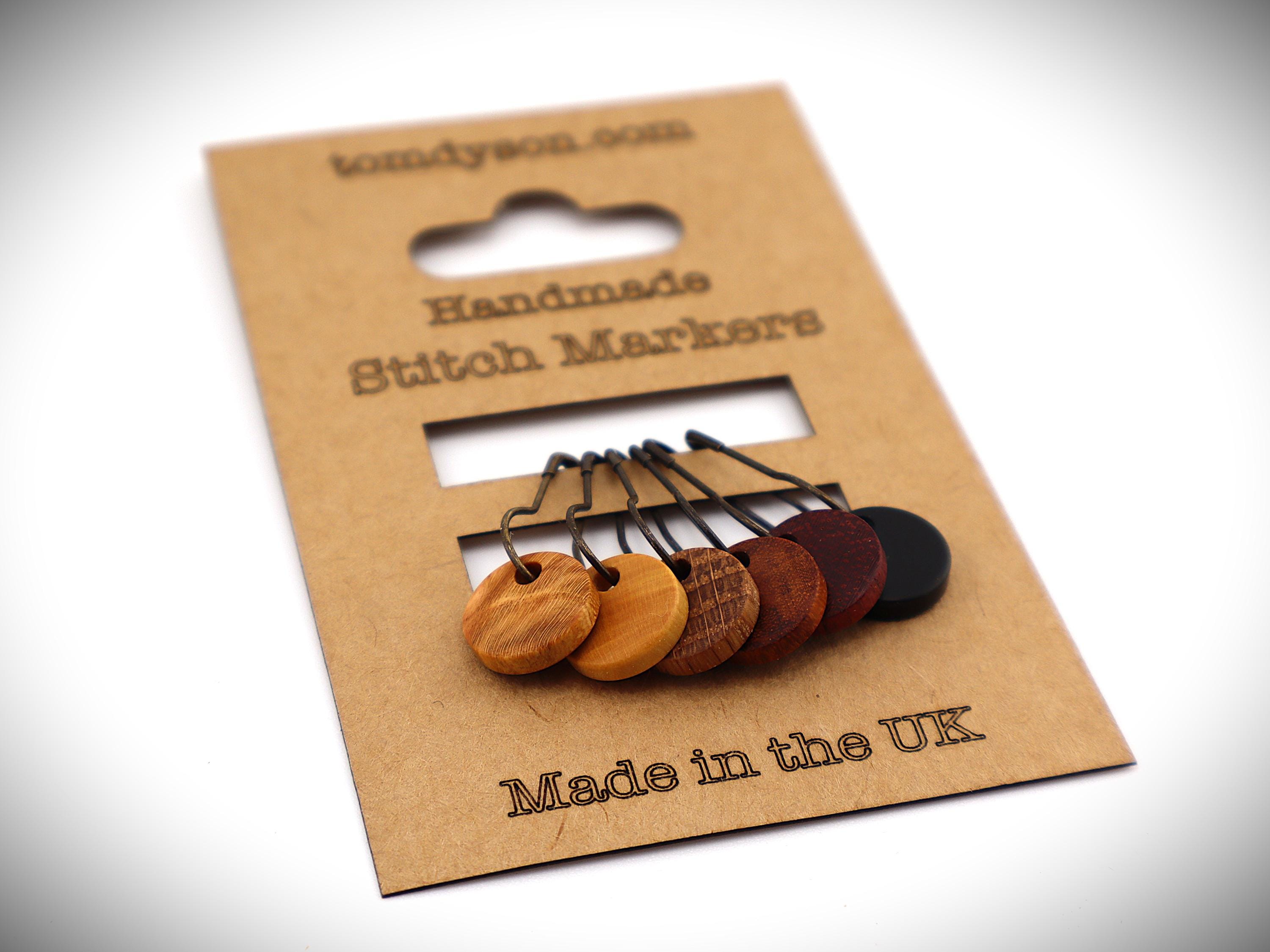 Handturned Wooden Stitch Markers - New Forest Handmade Knitting ...