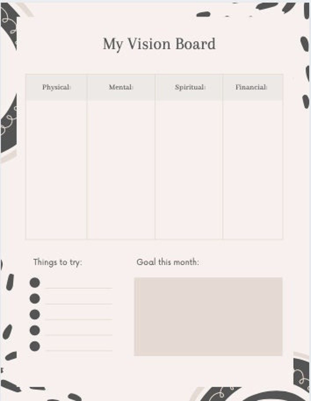My Vision Board - Etsy