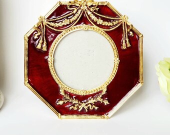 Red Enamel Picture Frame - Etsy