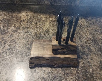 Live Edge Pen Holder | Etsy