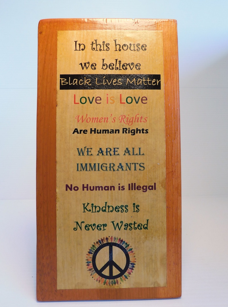 In This House We Believe... Wooden Sign - Etsy