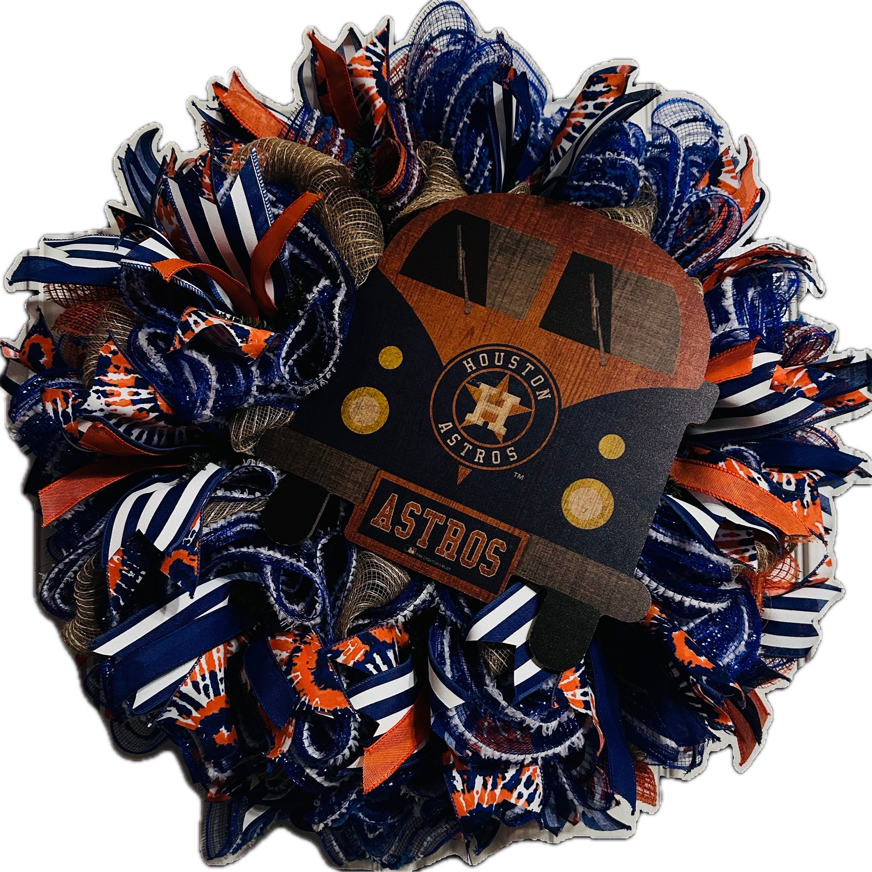 Houston Astros Wreath, Astros Baseball, Astros Decor, Astros Front Door ...