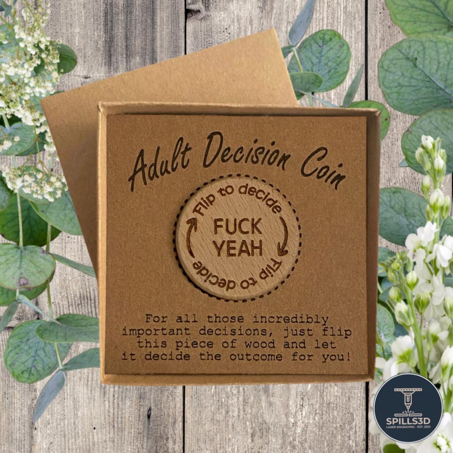 Adult Life Decision Coin / Flip to Decide / Couples Gift / Funny Gift ...