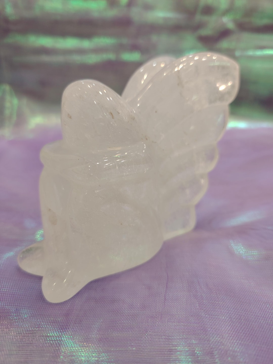 Hyaline Quartz Fairy Carving, Fairy, Sculpture Large Dimensions Rock ...