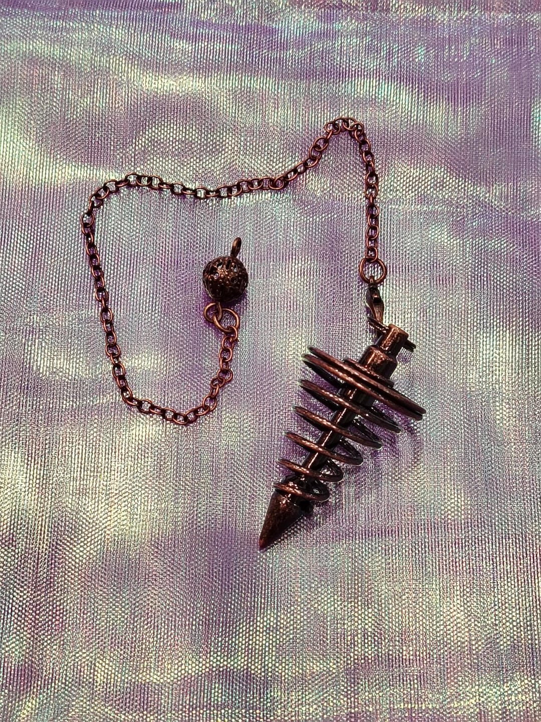 Divinatory Pendulum, Spiral Metal Pendulum, Radiesthesia, Esotericism ...