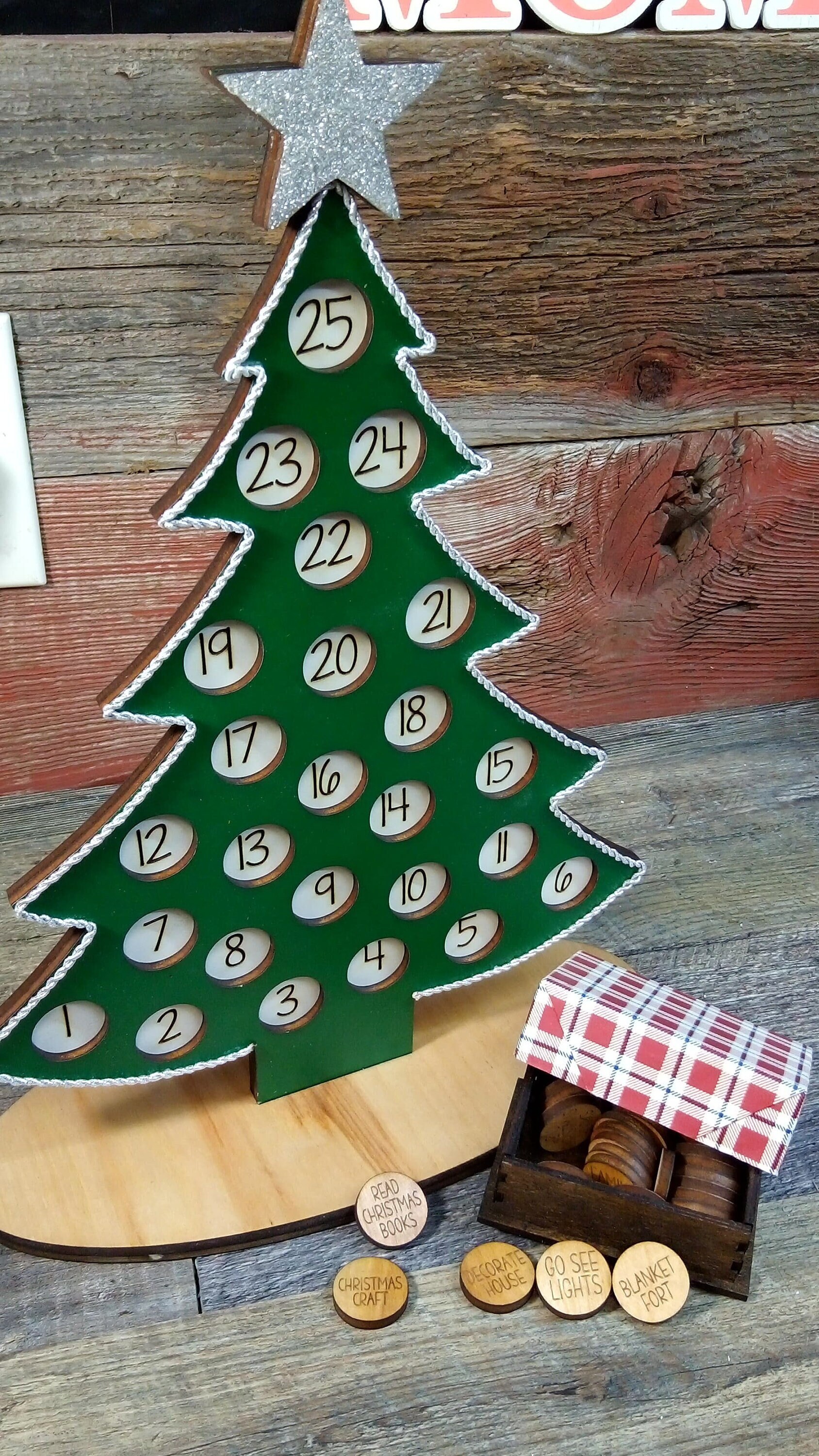 Christmas Countdown Tree Advent Calender Family Activity - Etsy