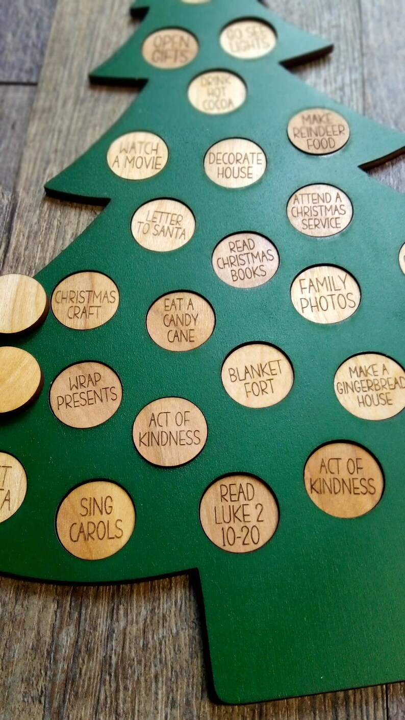 Christmas Countdown Tree Advent Calender Family Activity - Etsy