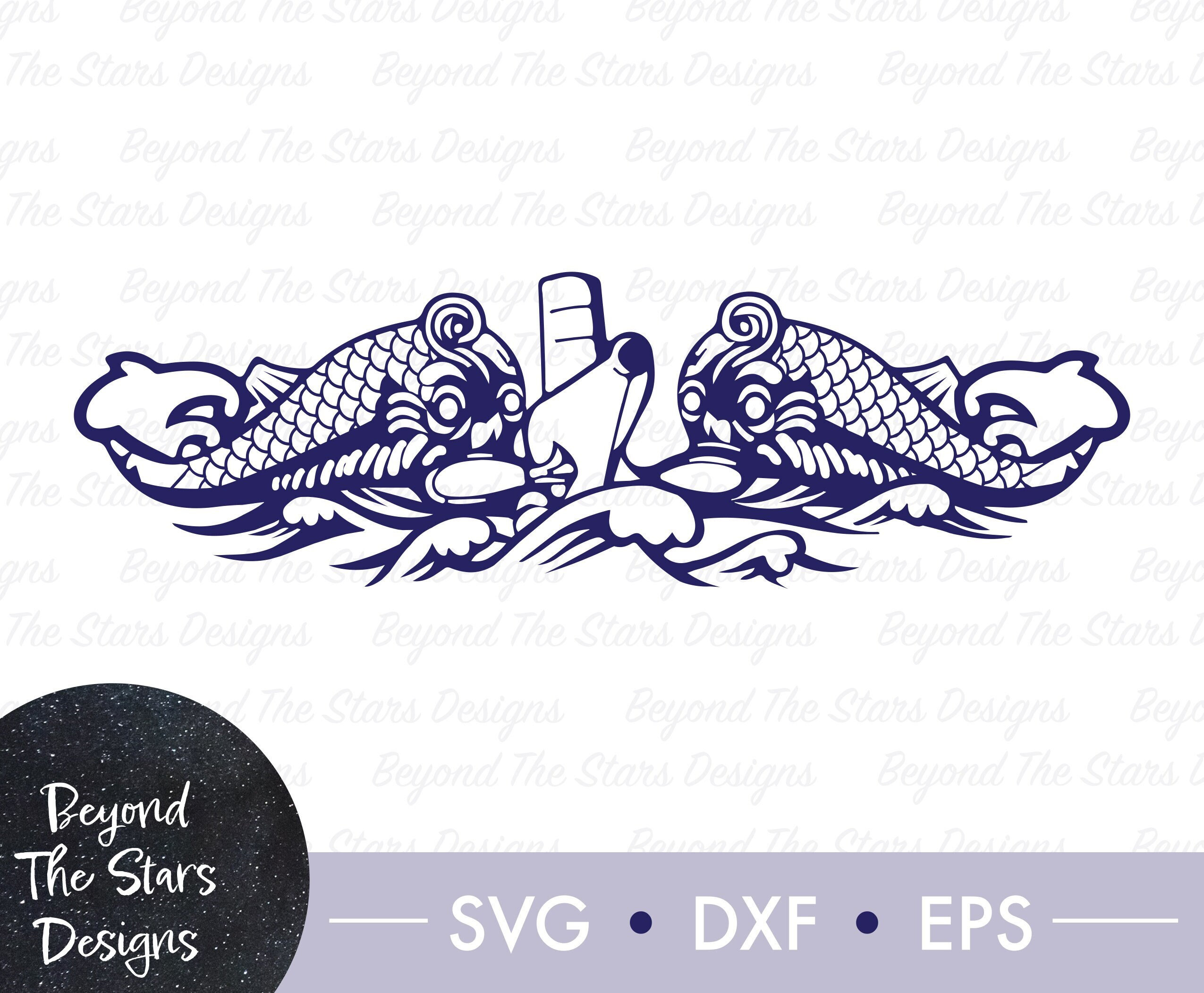 Submarine Dolphin SVG DXF EPS Cutting File - Etsy