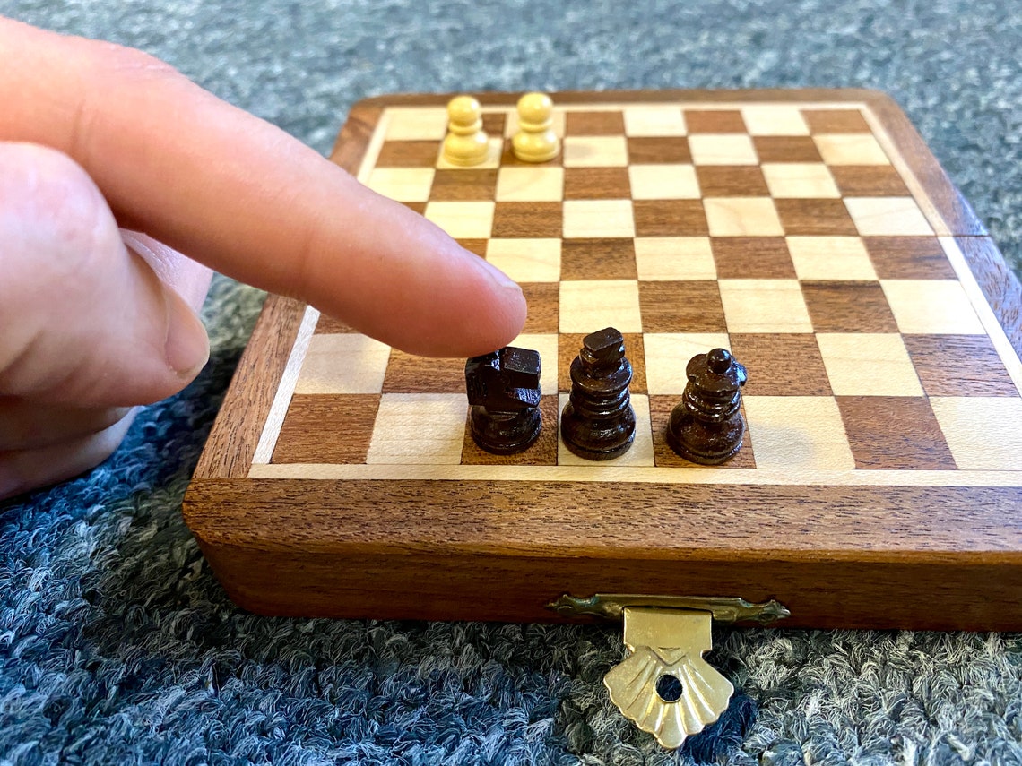 Mini Chess Set Travel Chess Set Magnetic Wooden Chess Sets - Etsy