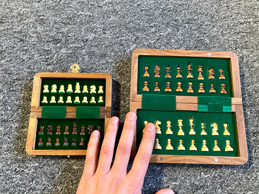 Mini Chess Set Travel Chess Set Magnetic Wooden Chess Sets - Etsy Australia