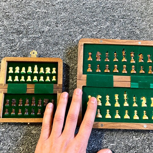 Mini Chess Set Travel Chess Set Magnetic Wooden Chess Sets - Etsy Australia