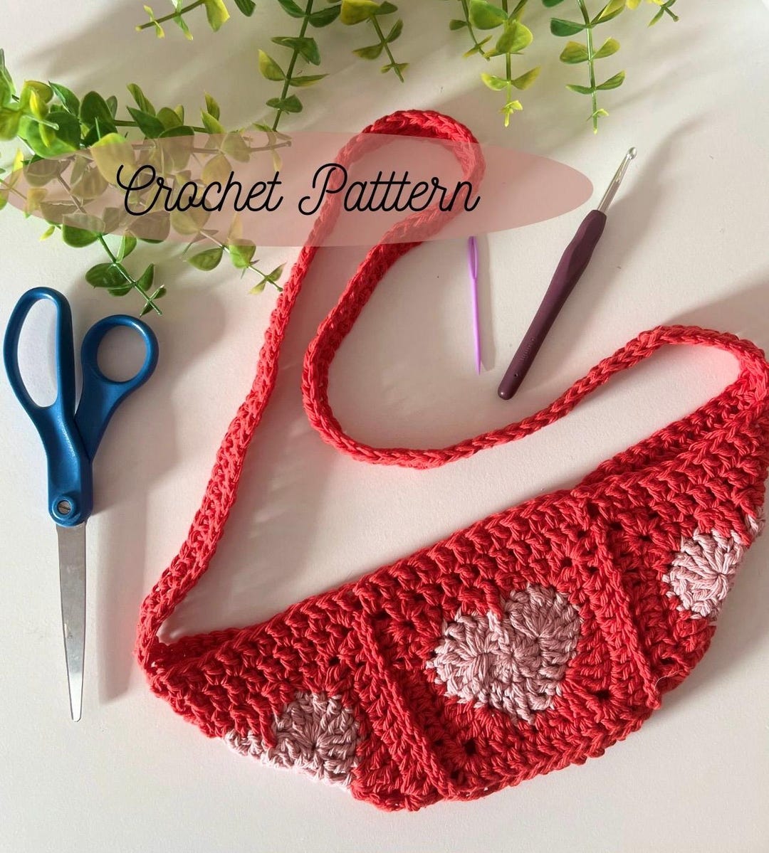 Granny Square Belt Bag Pattern - Sweetheart - Etsy