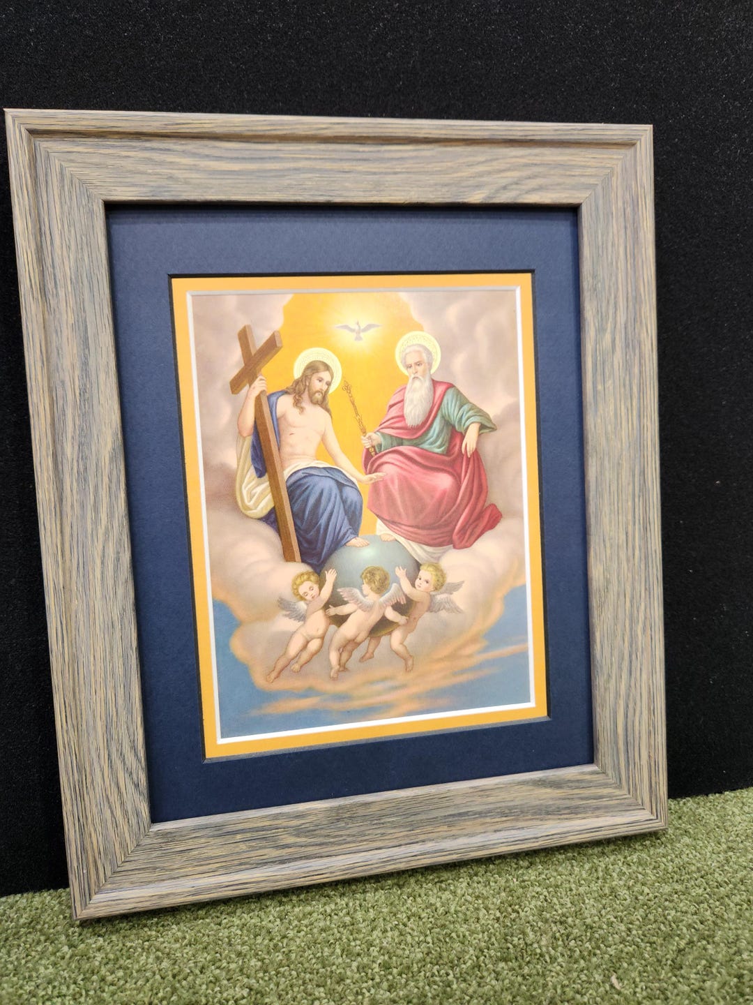 The Holy Trinity Picture Framed and Matted Sacred Art Religious ...