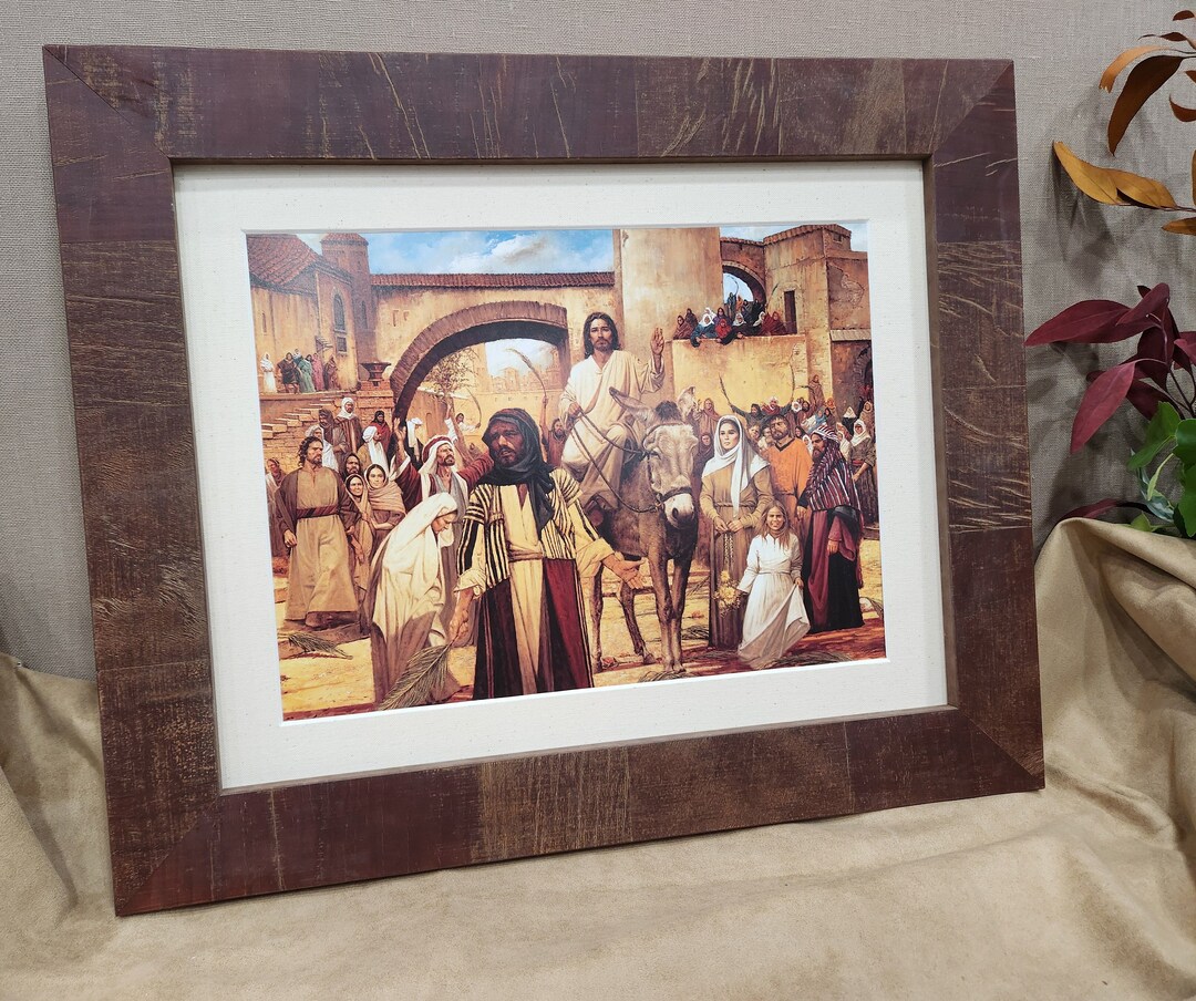 Jesus Entering Jerusalem Custom Framed Print. - Etsy
