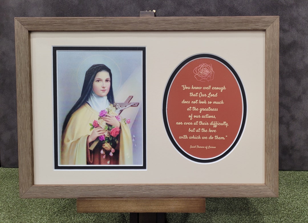 Saint Therese of Lisieux Custom Framed Picture With Verse - Etsy