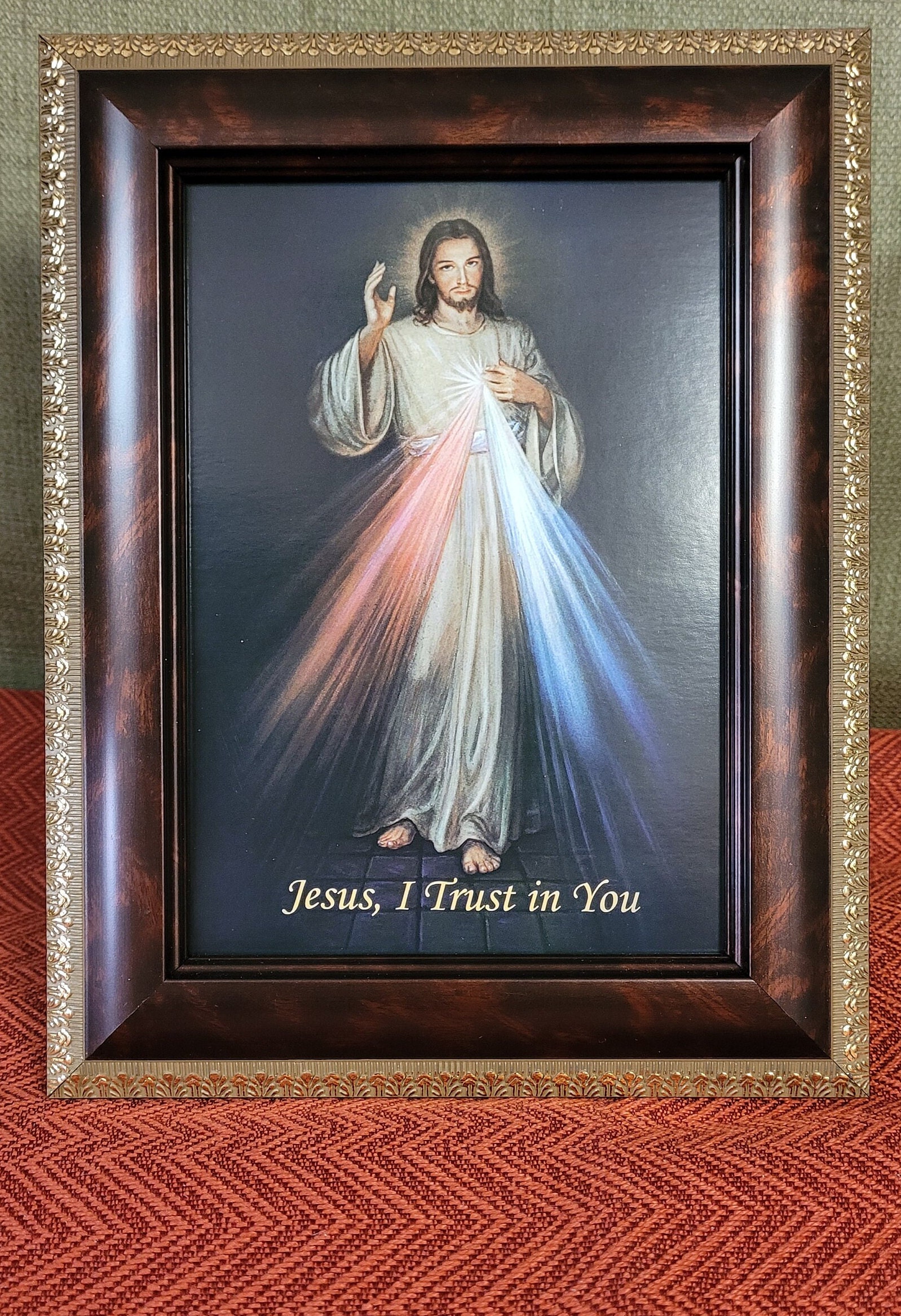 Divine Mercy Desktop Framed Print Jesus I Trust in You - Etsy
