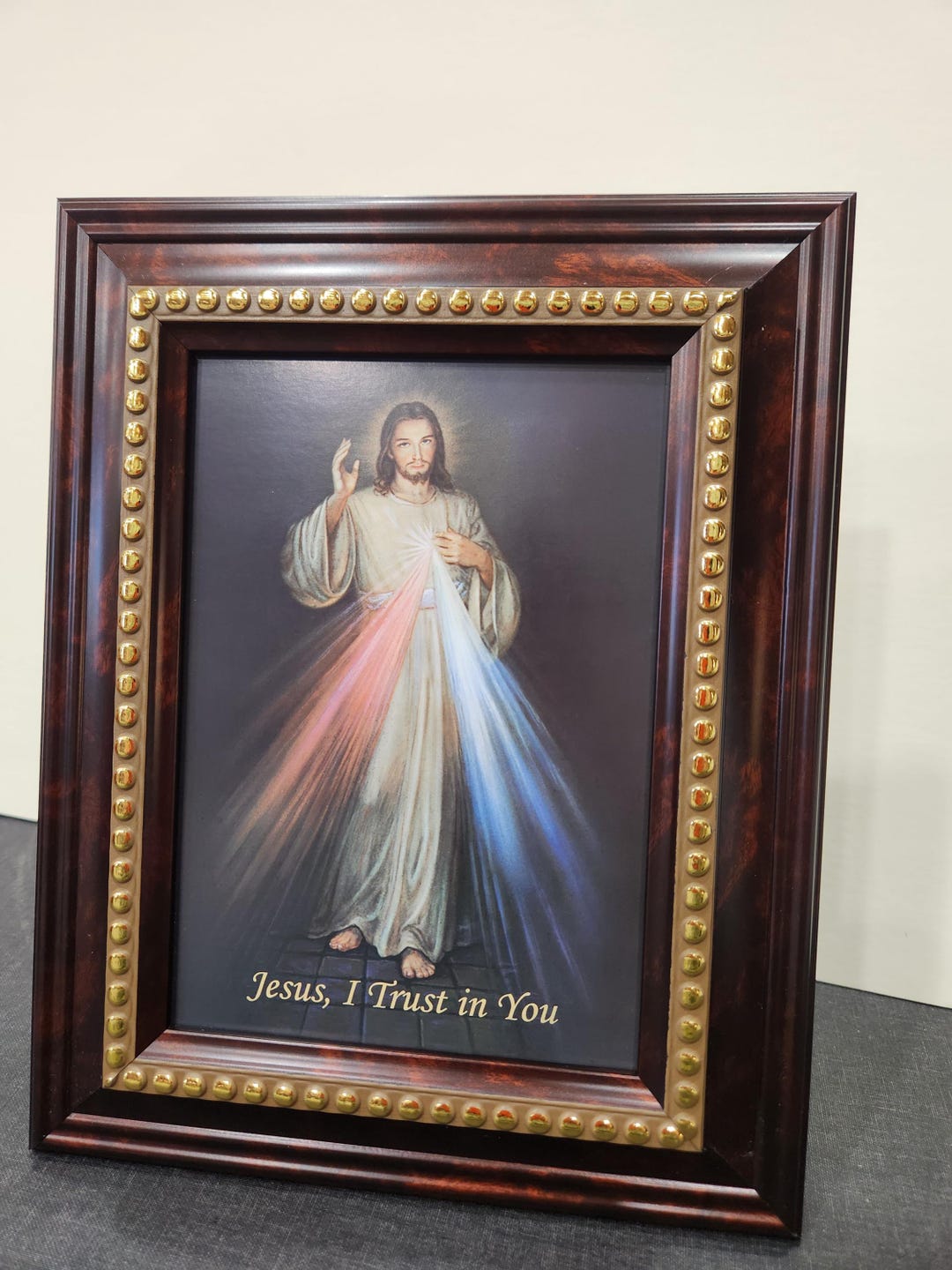 Divine Mercy Desktop Framed Print - Jesus I Trust in You - Etsy