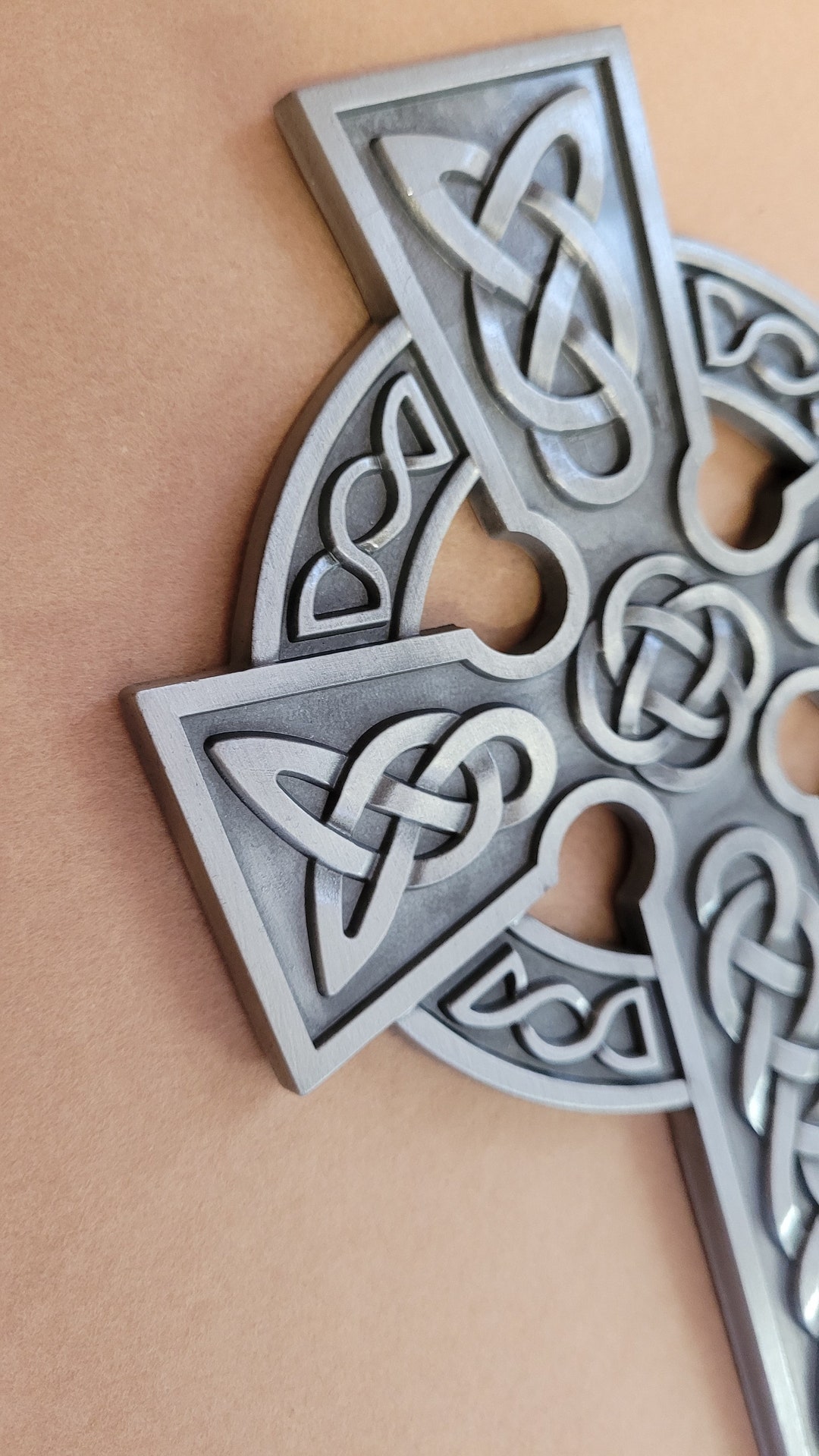 Irish Pewter Cross With Celtic Knot Design - Etsy