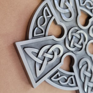 Irish Pewter Cross With Celtic Knot Design - Etsy