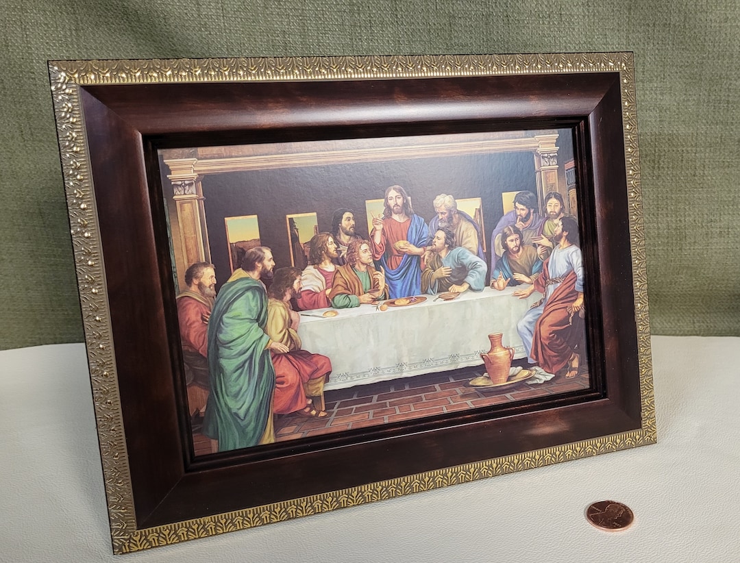 The Last Supper Framed Print Desktop Size - Etsy