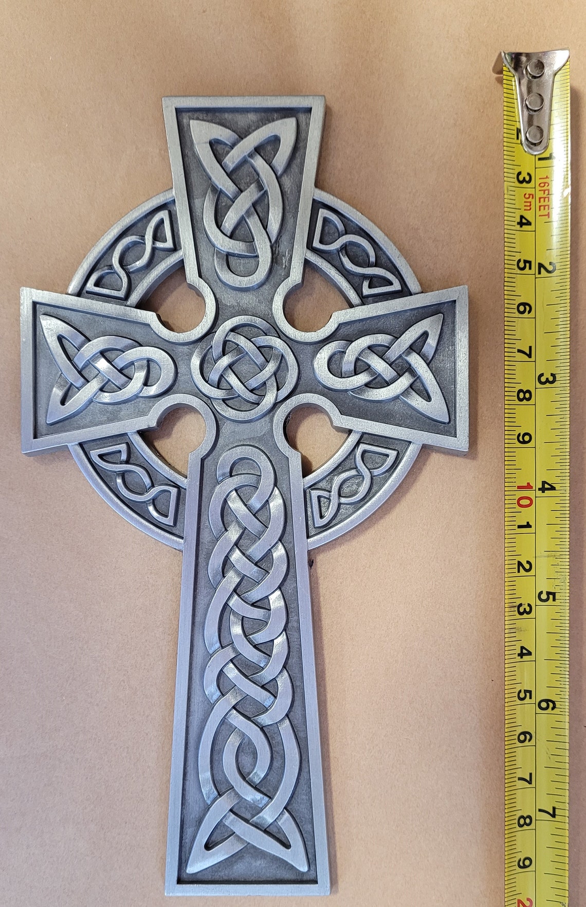 Irish Pewter Cross With Celtic Knot Design - Etsy