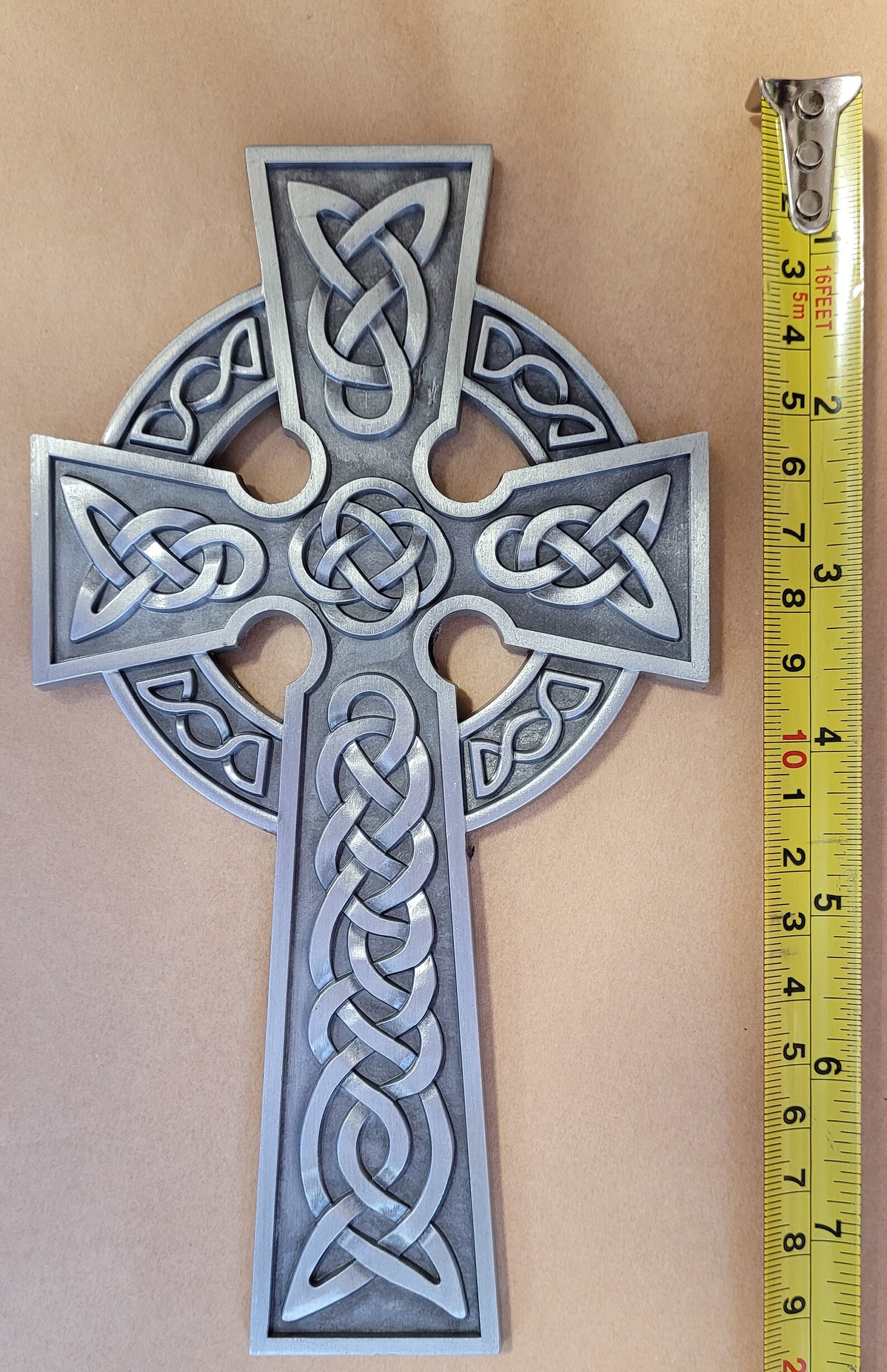 Irish Pewter Cross With Celtic Knot Design - Etsy