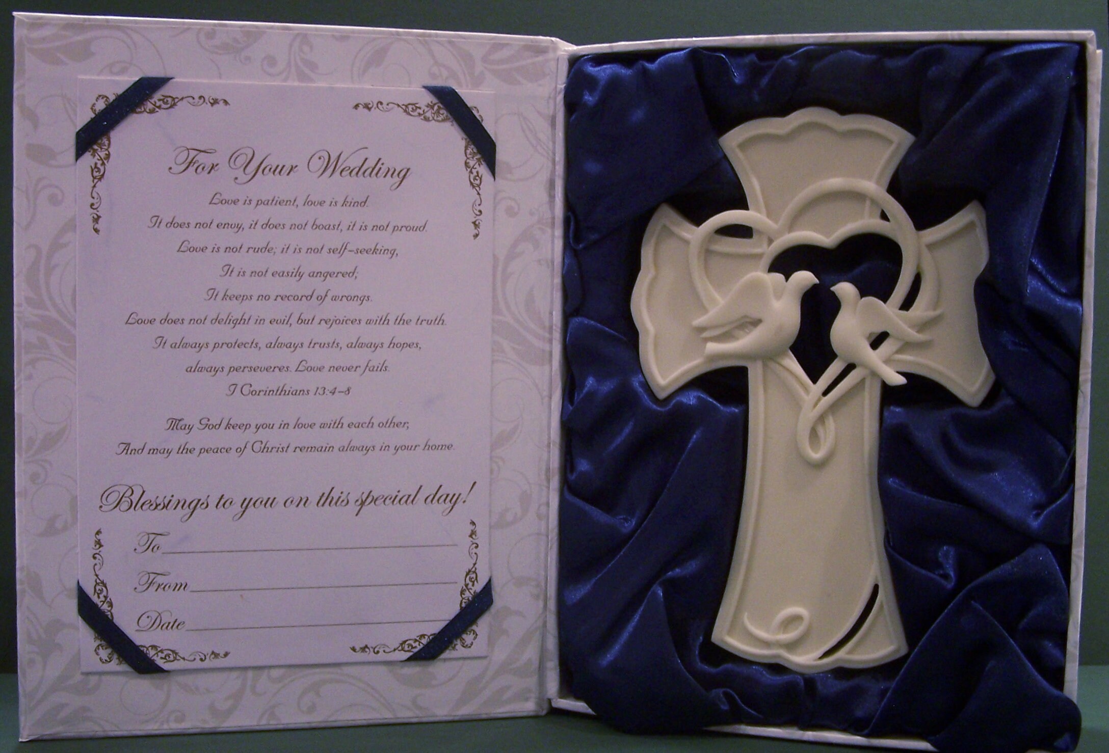 Ivory Resin Dove Wedding Cross Gift Boxed - Etsy