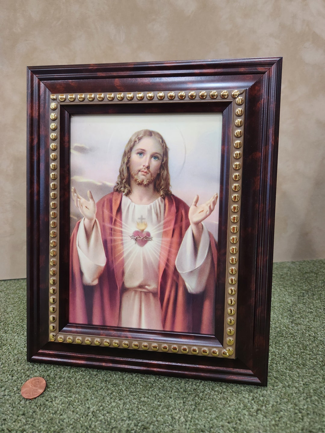 Sacred Heart of Jesus Desktop Framed Print - Etsy