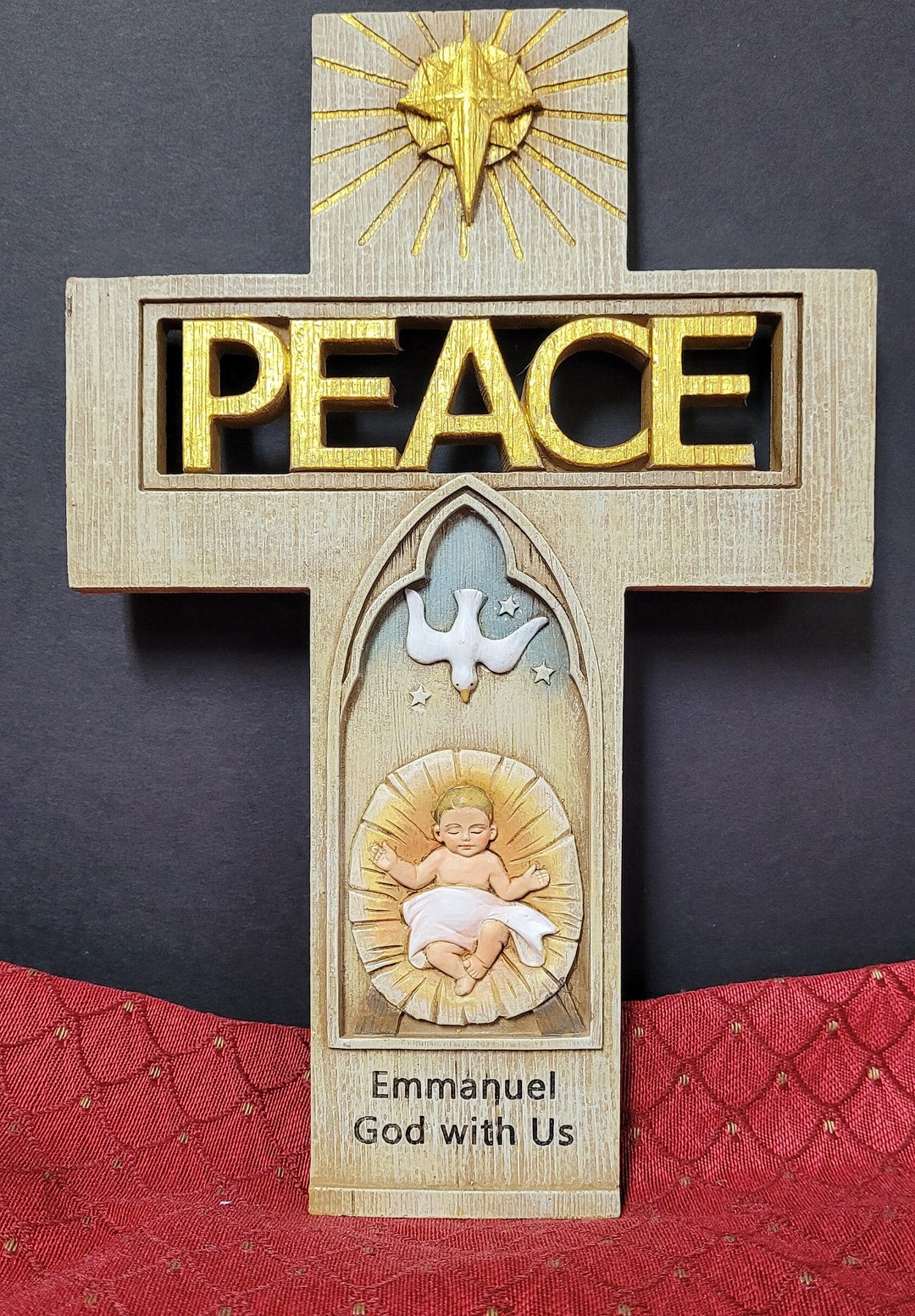 Christmas Cross With Baby Jesus - Etsy