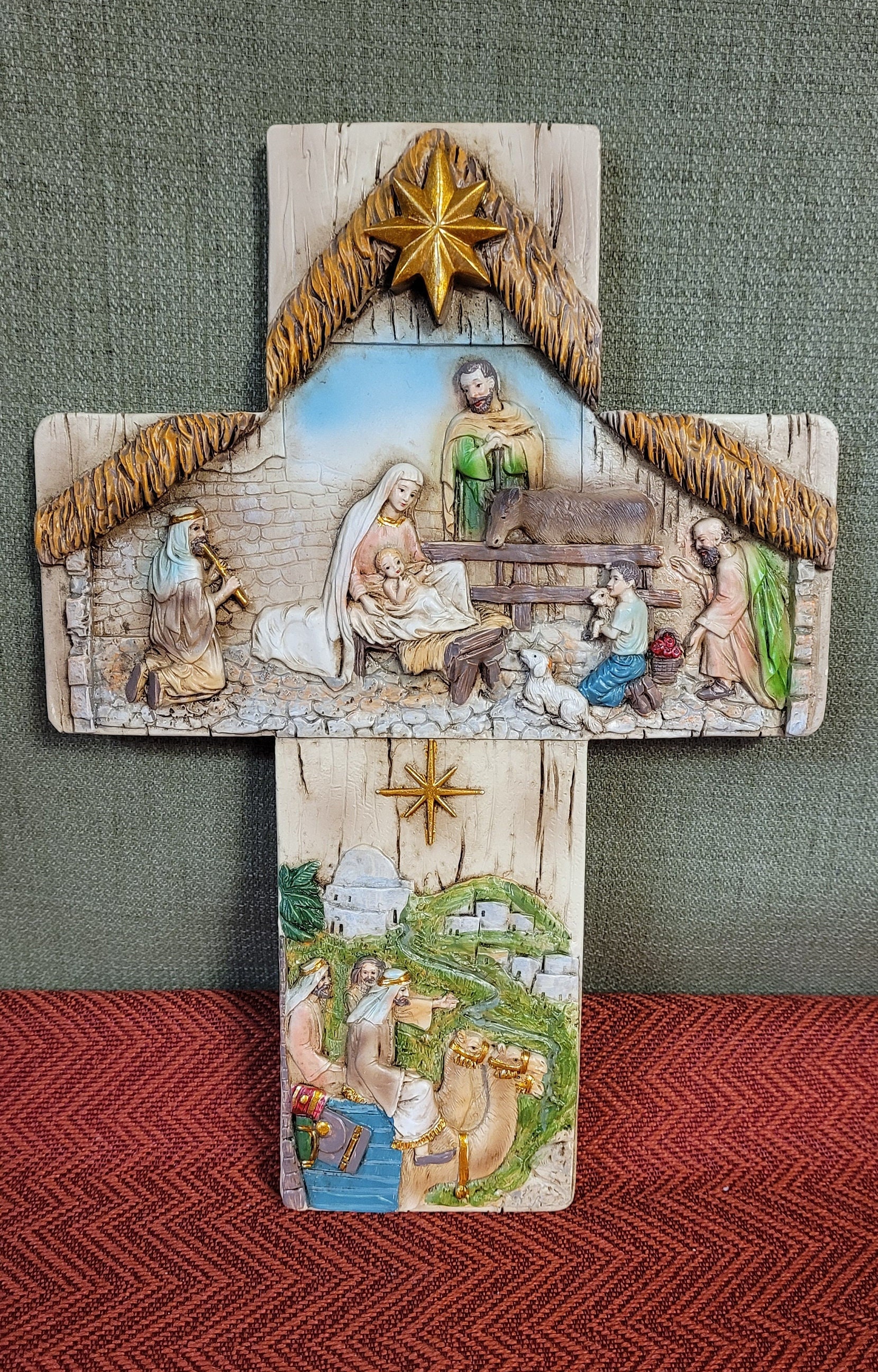 Christmas Nativity Wall Cross - Etsy