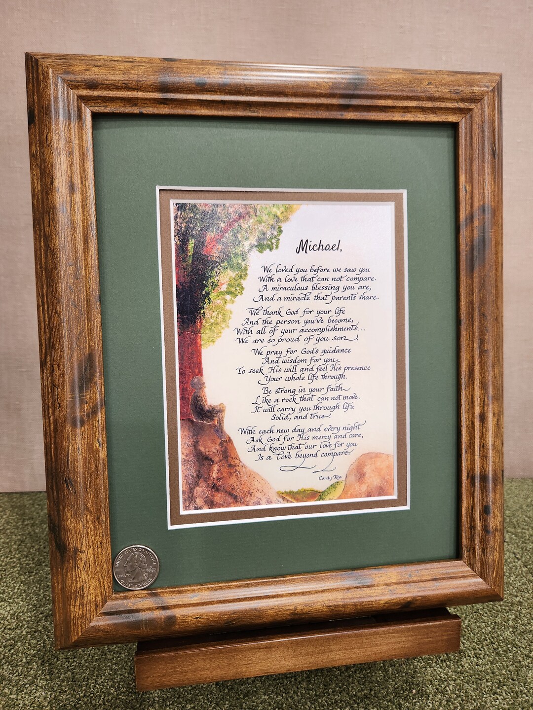 Personalized Poem for Son Custom Framed and Matted Gift - Etsy