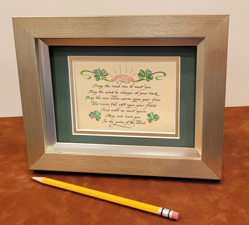 An Irish Blessing Framed Print With Easel Back - Etsy