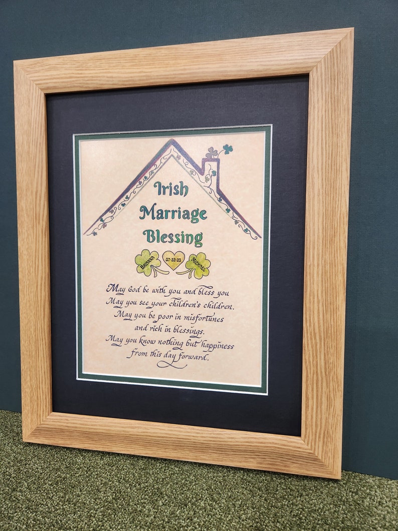 An Irish Marriage Blessing Custom Framed Personalized Picture. - Etsy